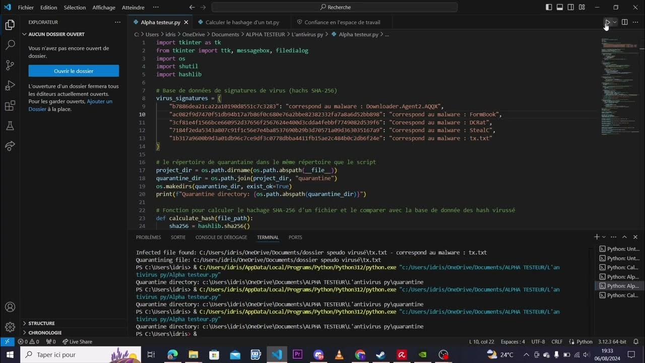 Création d'un antivirus avec python #antivirus #malware #coding #pythonprogramming #python - YouTube
