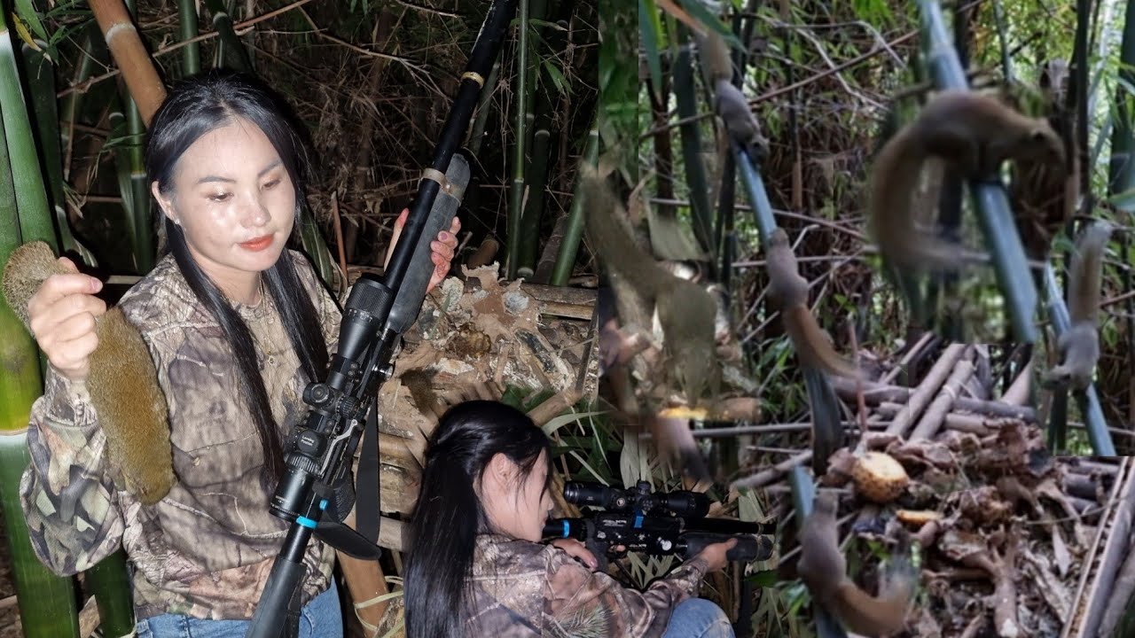 Beautiful Country Side Hmong Lady is very good at shooting Squirrels 11 ...