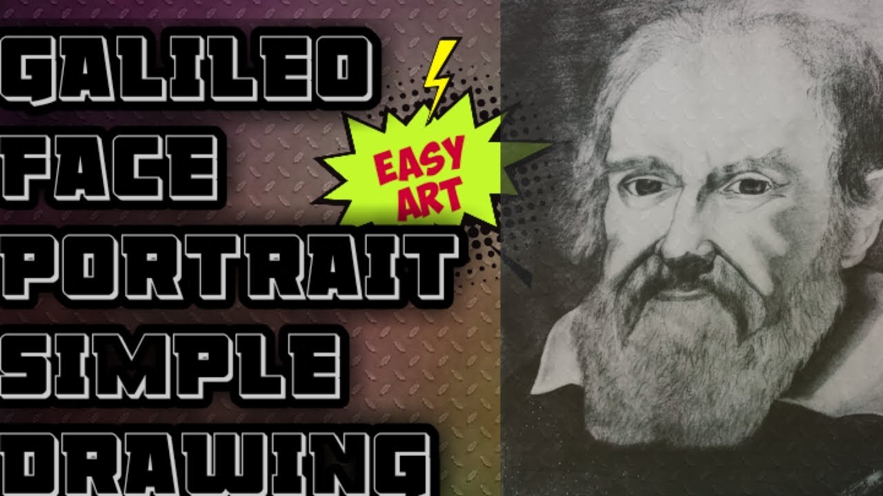 GALILEO BLACK & WHITE PORTRAIT USING CHARCOAL AND GRAPHITE PENCIL ...