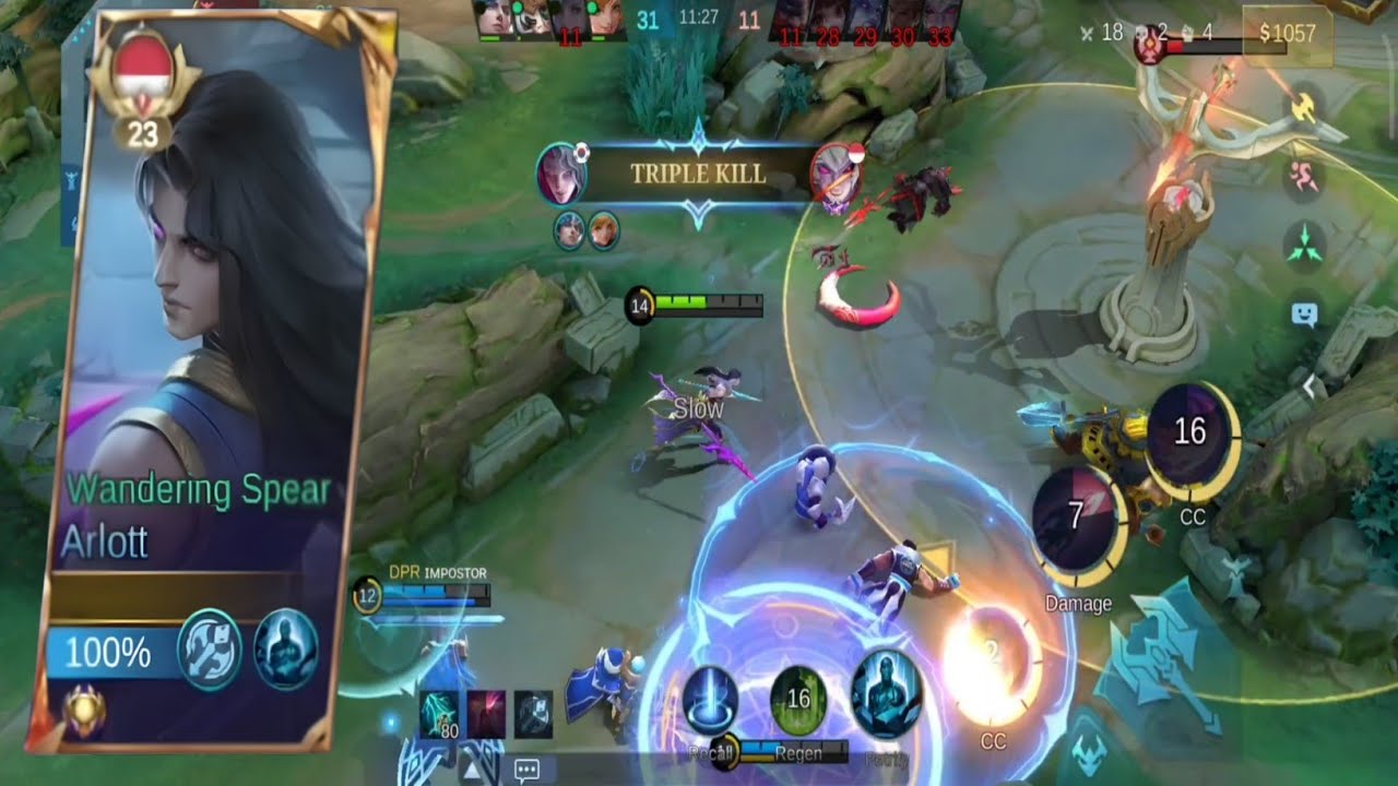 TUTORIAL ARLOTT EXP LANE BUILD DAMAGE | MLBB - YouTube