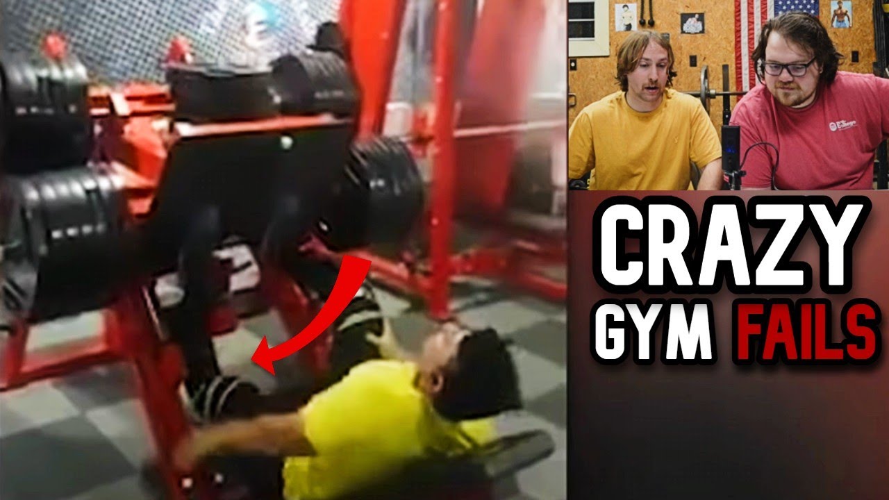 Powerlifters React to CRAZY Gym Fails - YouTube