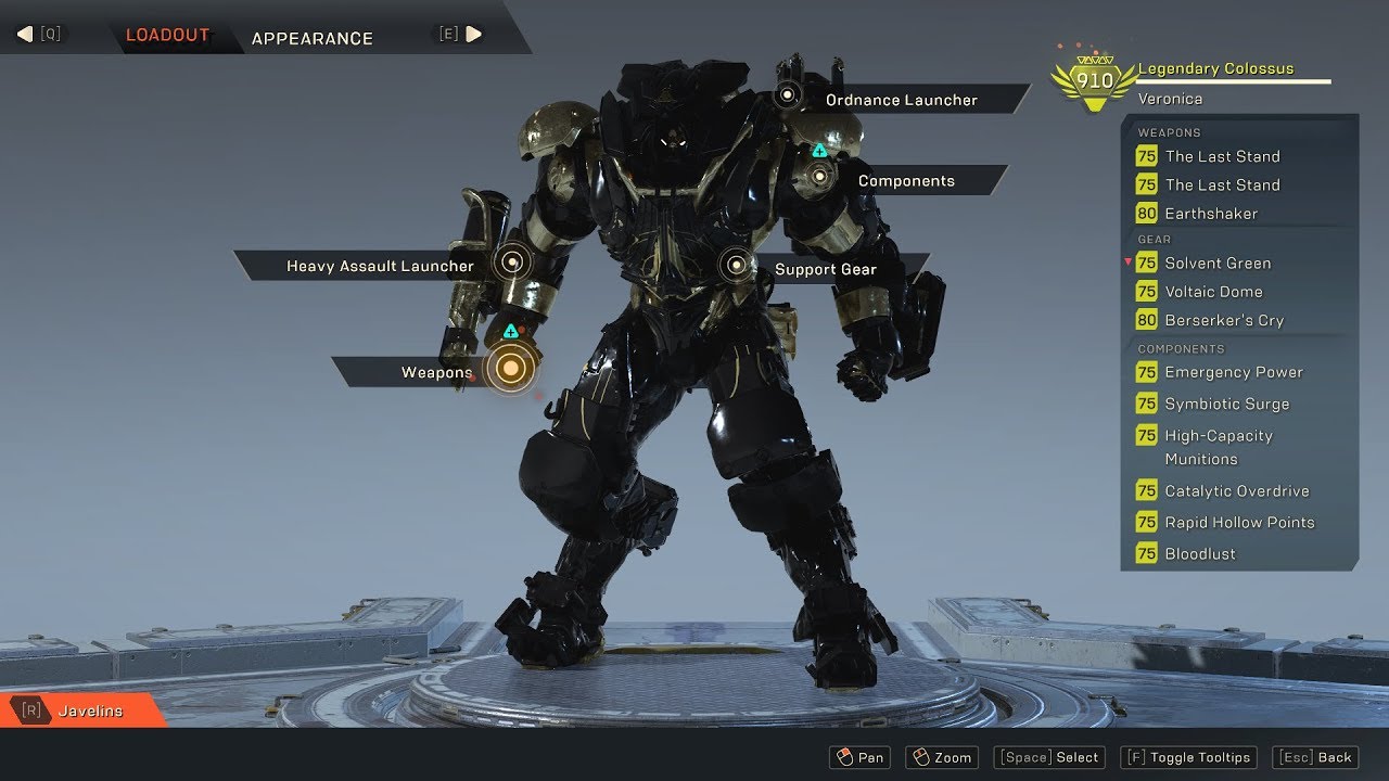 Anthem Legendary Colossus Melee Showcase: Grandmaster 3 Cataclysm ...