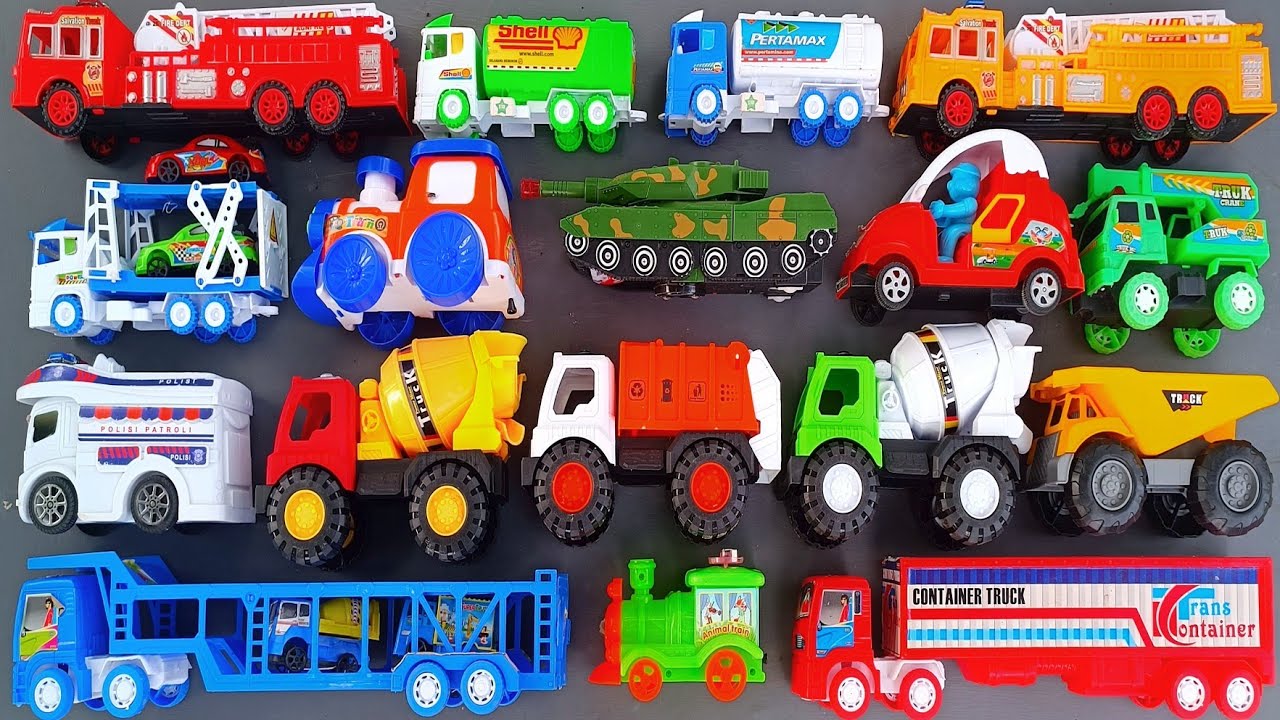 truk kontainer, mobil molen, tank baja, truk sampah, kereta uap, mobil ...