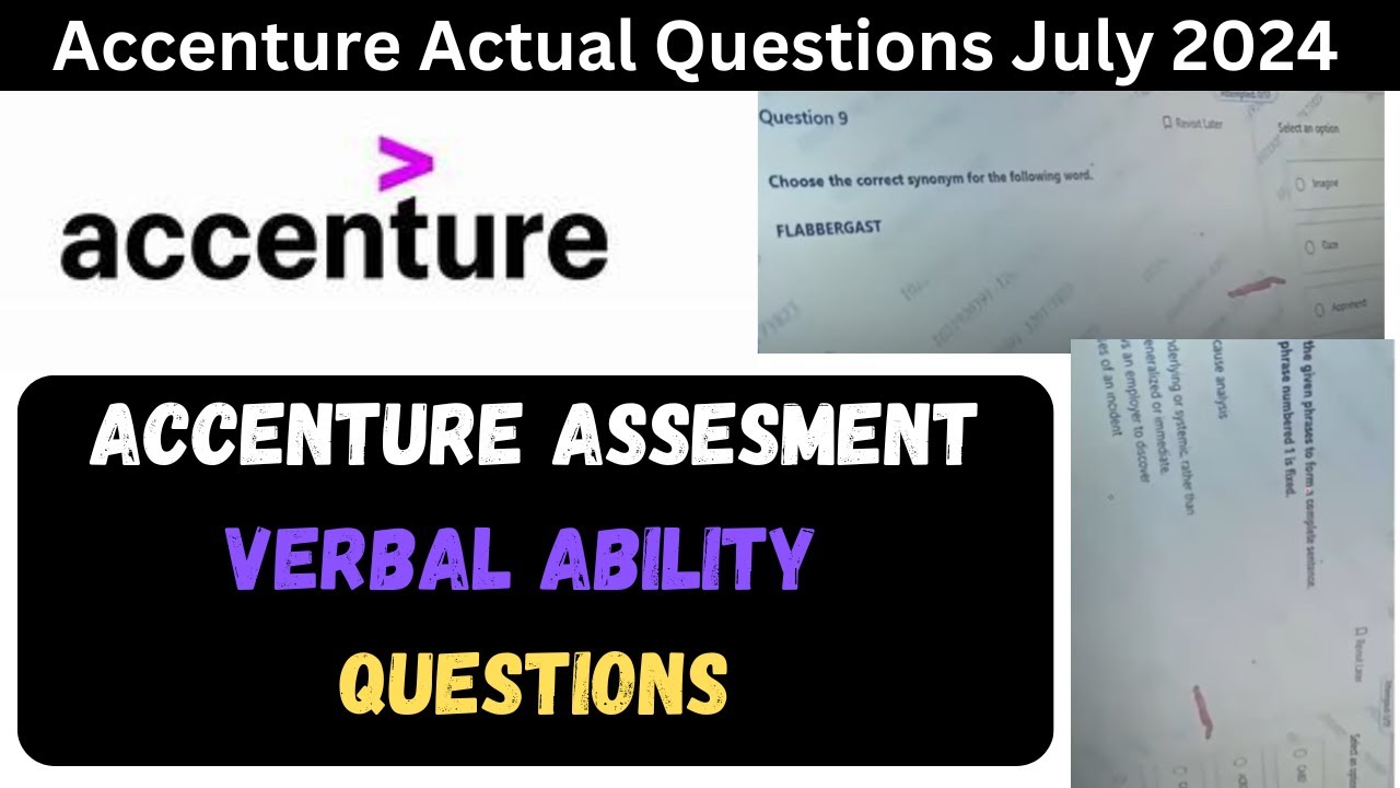 Accenture Actual Questions July 2024 | Accenture Verbal Ability ...