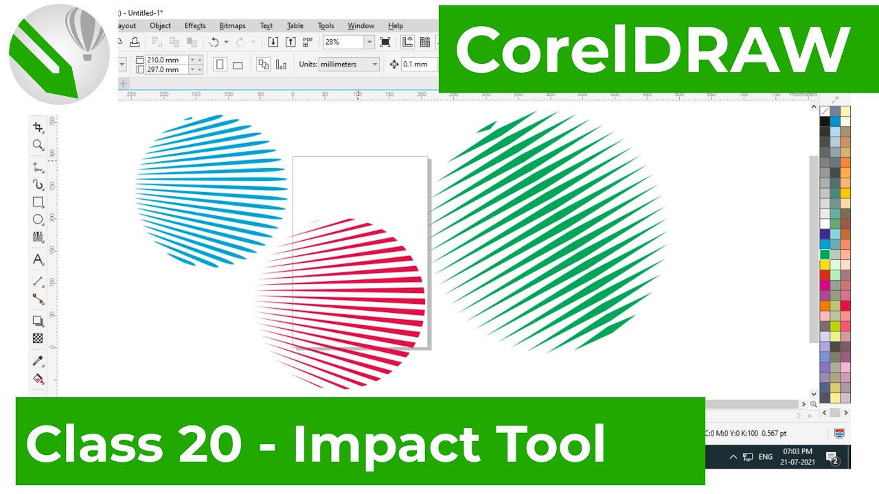 Impact tool in CorelDRAW | Class 20 - YouTube