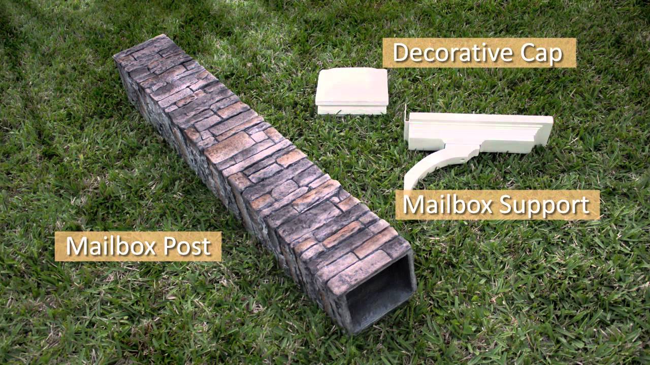 Cast Stone Mailbox Post Installation Video - Eye Level - YouTube