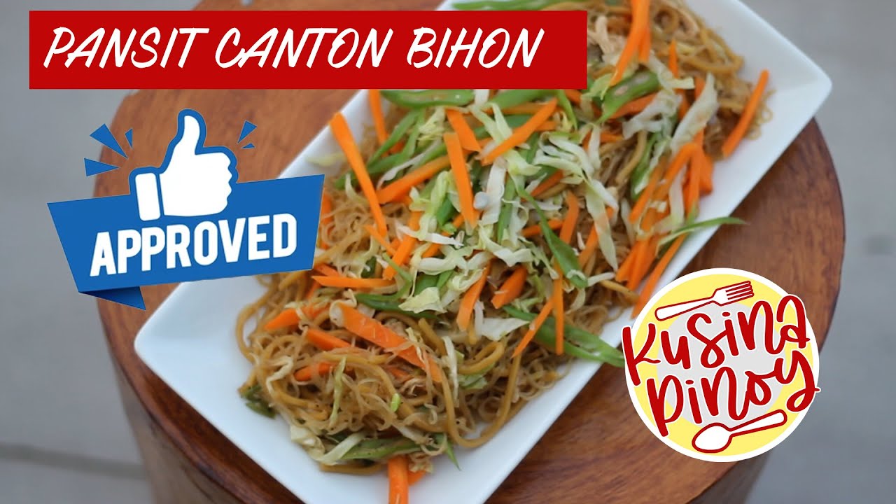 HOW TO COOK PANSIT CANTON BIHON? - KUSINA PINOY - YouTube