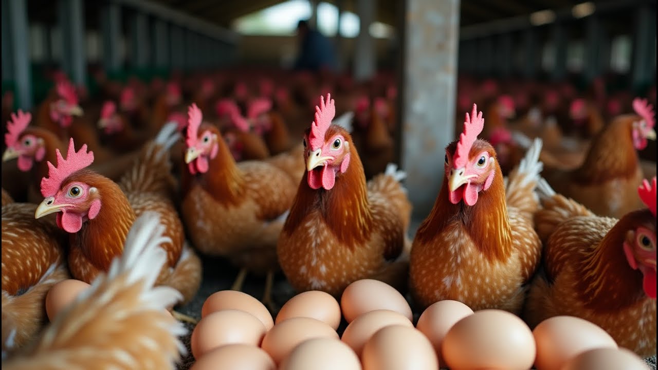 Raising laying hens for high economic value - Egg harvesting - Chicken ...