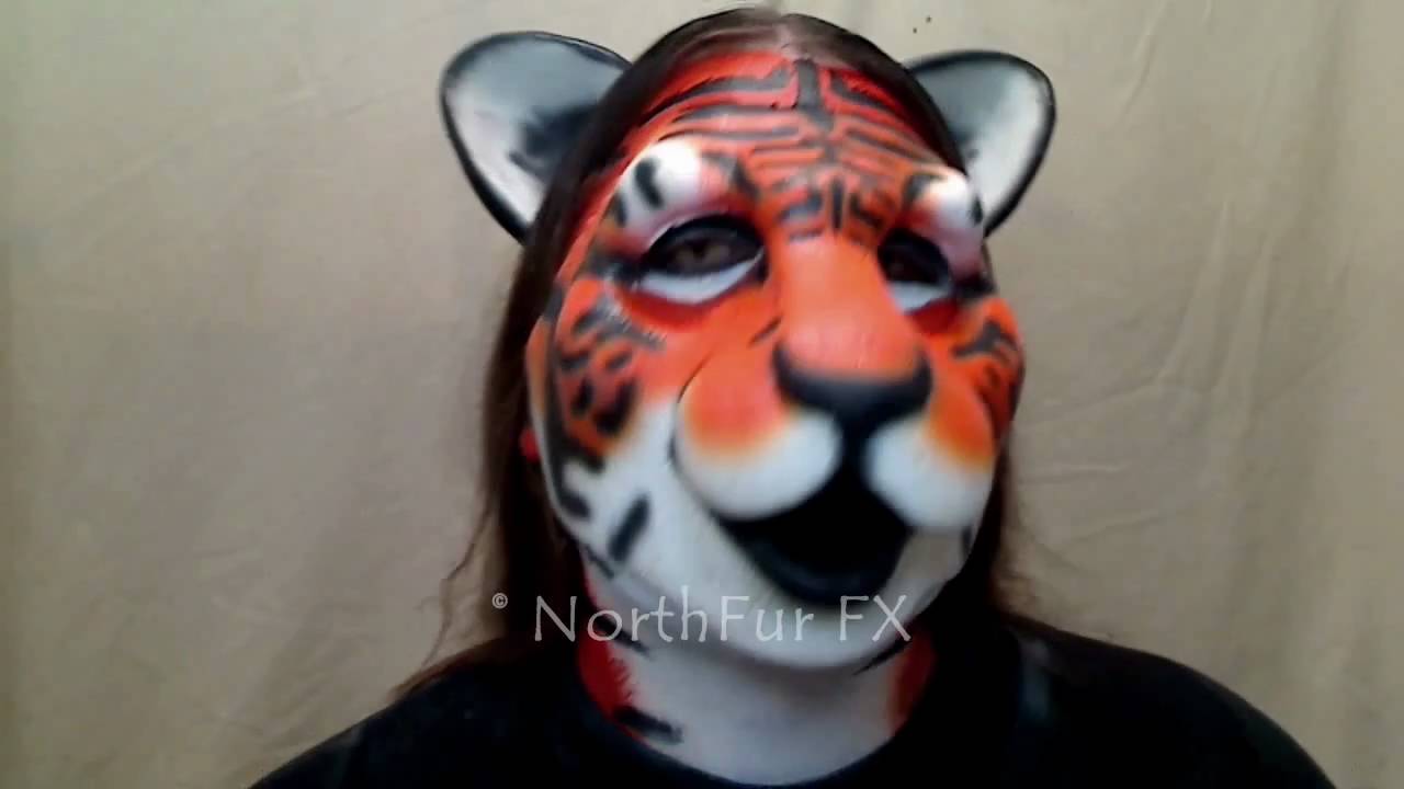 Foam Latex Lyonshel® Big Cat Face Prosthetic Mask - YouTube