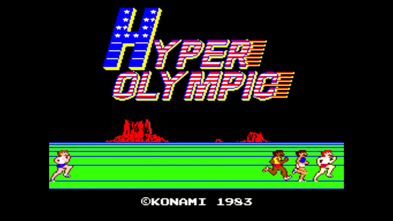 Hyper Olympic (Track & Field), Konami, 1983 - normal vs on steroids ...