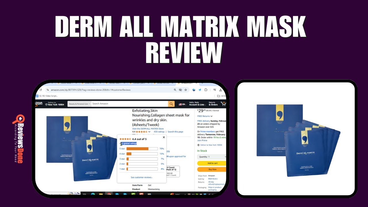 Derm All Matrix Mask Review - Hidden Flaws Exposed - YouTube