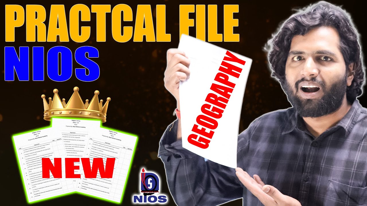 Class 12th NIOS Geography Practical Files New | Solution with Viva ...