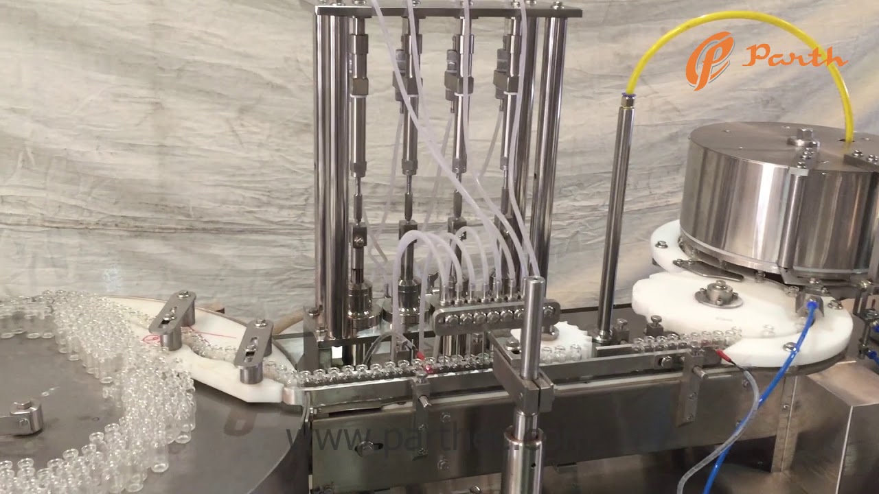 Vial Filling & Stoppering Machine - Parth Engineers & Consultant - YouTube