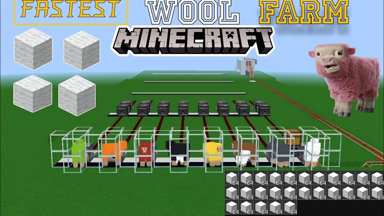 Build the Fastest Wool Farm in Minecraft 1.21 MCPE! (2500 PER MINUTE ...
