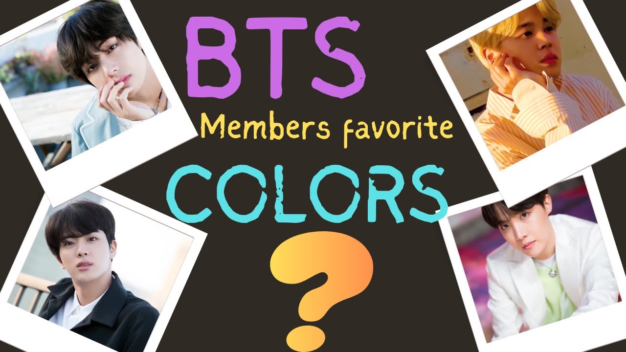 BTS members favorite colors 😍 - YouTube