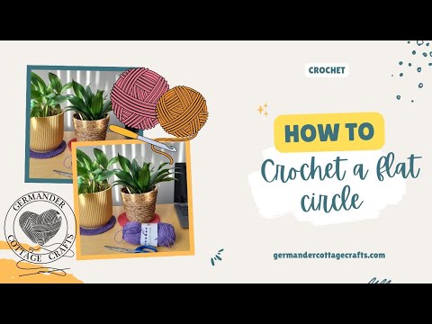 How to crochet a flat circle. Full crochet circle tutorial for ...