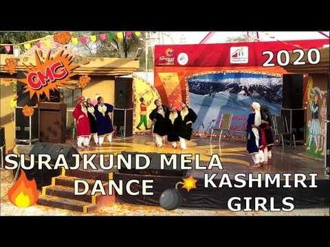 Kashmiri girls beautiful folk dance , ROUF  dance , kashmir folk song  at surajkund mela 2020