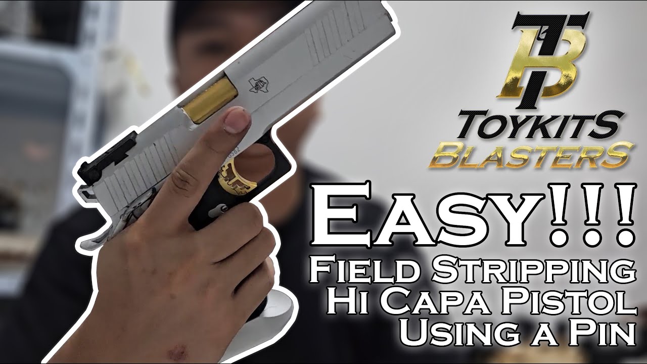 Easy Field Stripping a Hi Capa Airsoft Pistol Using a Pin - YouTube