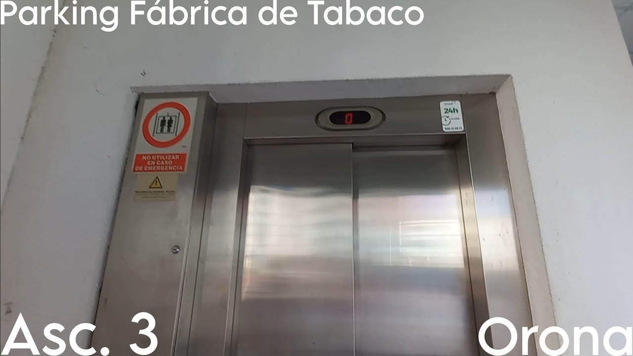 (3/3) Ascensor Orona Wormdrive (Arca 2) MRL del 2010 en el parking Fábrica de Tabaco, A Coruña ...