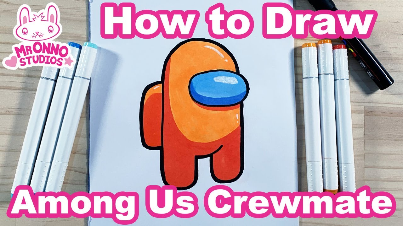 How to Draw Among Us Crewmate - Among Us Video Game - YouTube