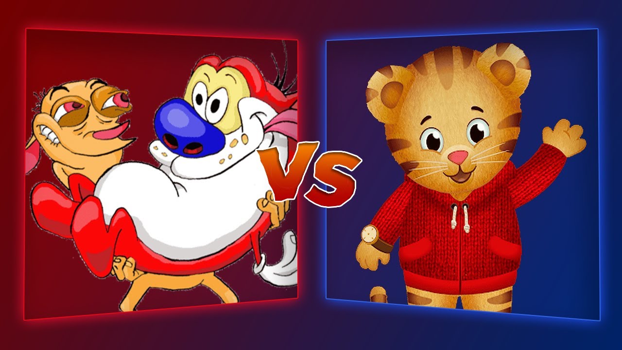 MUGEN Battle - Ren Höek/Stimpy vs Daniel Tiger - YouTube