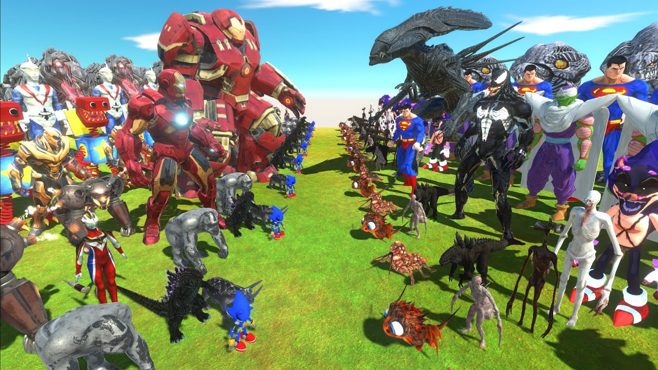 METAL IRONMAN WAR - METAL TEAM vs ALIEN TEAM - Animal Revolt Battle ...