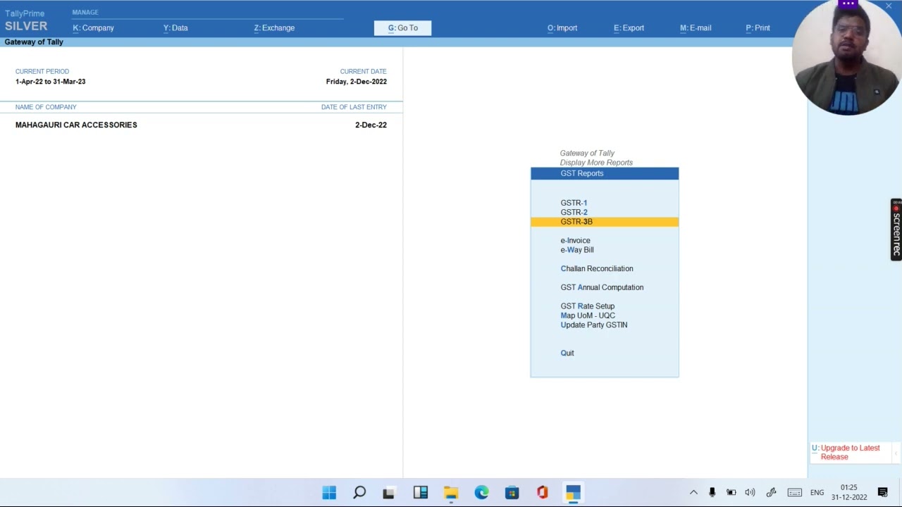 GSTR 3B In Tally Prime How To Export GSTR 3B From Tally Prime YouTube GSTR 3B In Tally Prime How To Export GSTR 3B From Tally Prime YouTube