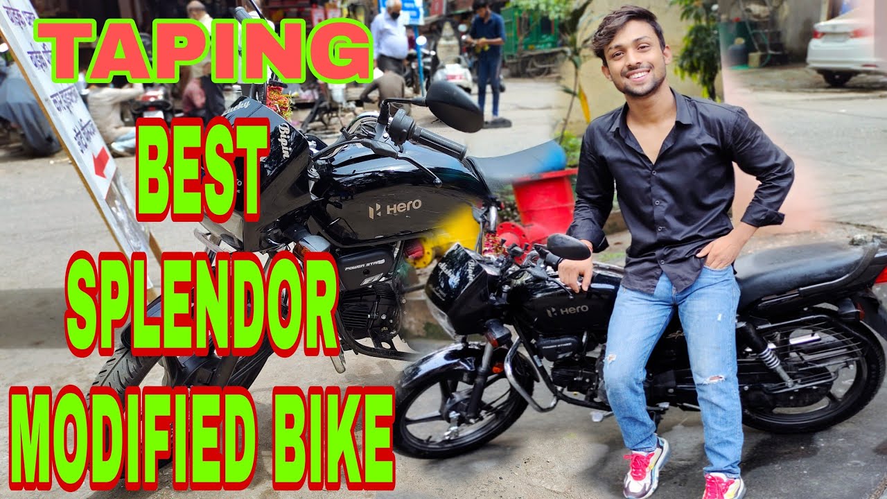 Best MODIFIED SPLENDOR + TAPING | SPLENDOR i3s | ALL BLACK || A ...