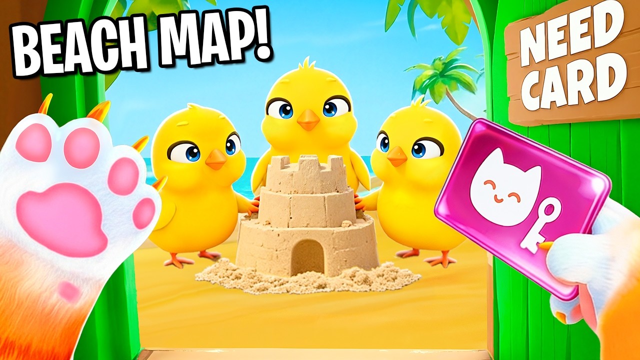 The BABY CHICKS Go To The NEW BEACH MAP! (I Am Cat Mill Update) - YouTube