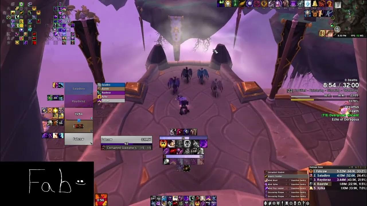 Shadow Priest 131k Overall?! | +22 Algeth'ar Academy Fortified M+ WoW Dragonflight - YouTube