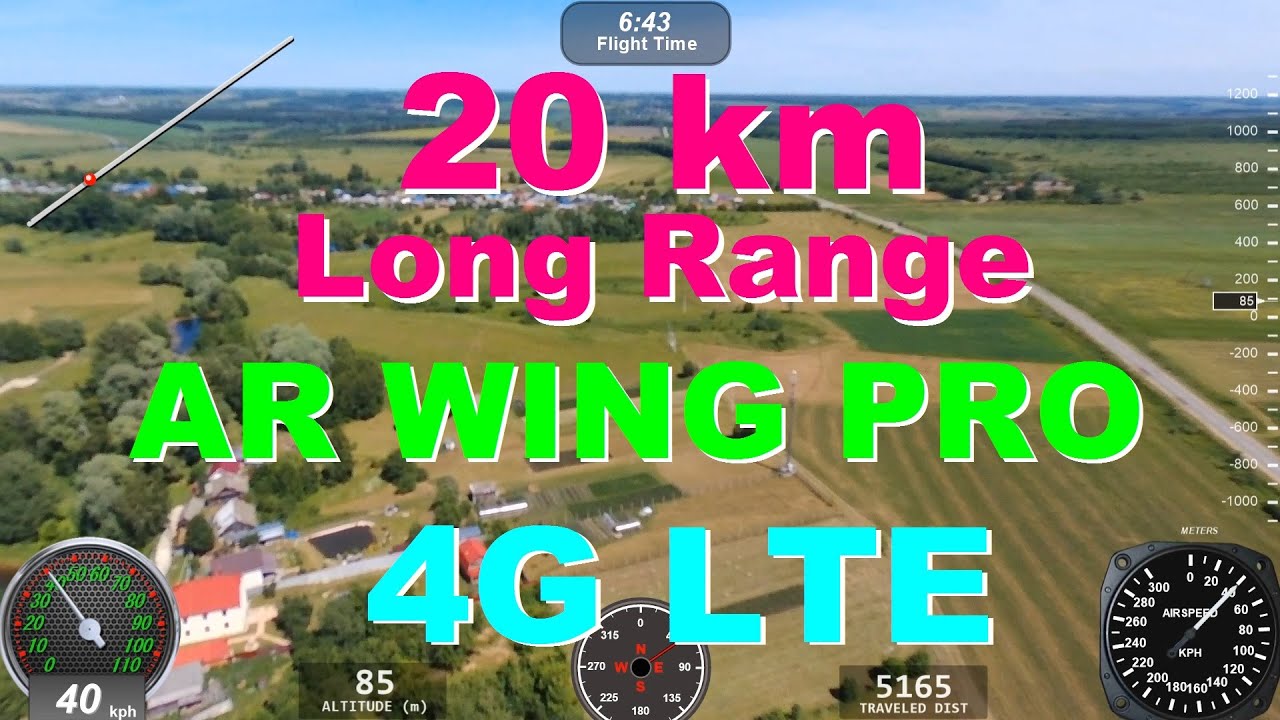 Ar Wing Pro 20/40 km 4G LTE flight - YouTube