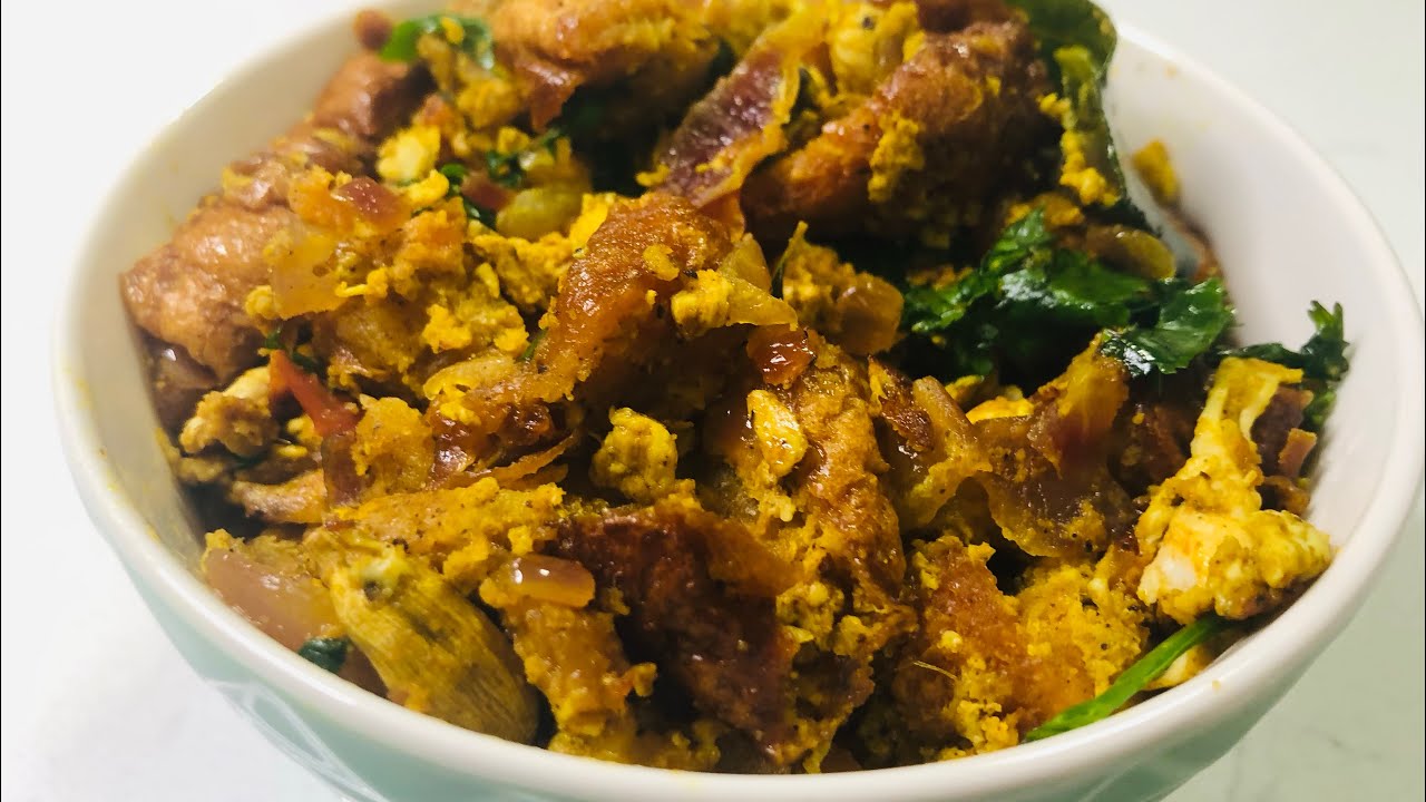 Muttai kothu bread/egg kothu bread recipe - YouTube