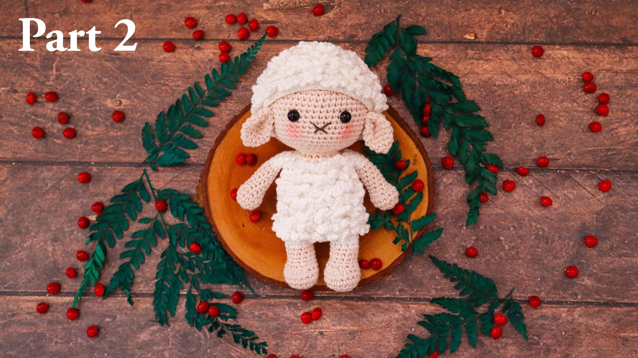 DARBY THE SHEEP 🐑 | PART 2 | HEAD, FUR CAP, EARS | AMIGURUMI CROCHET ...