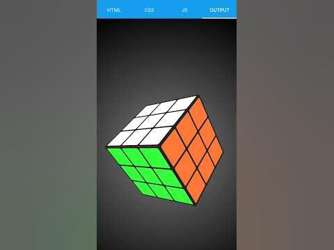 Rubik's Cube using HTML | CSS - YouTube