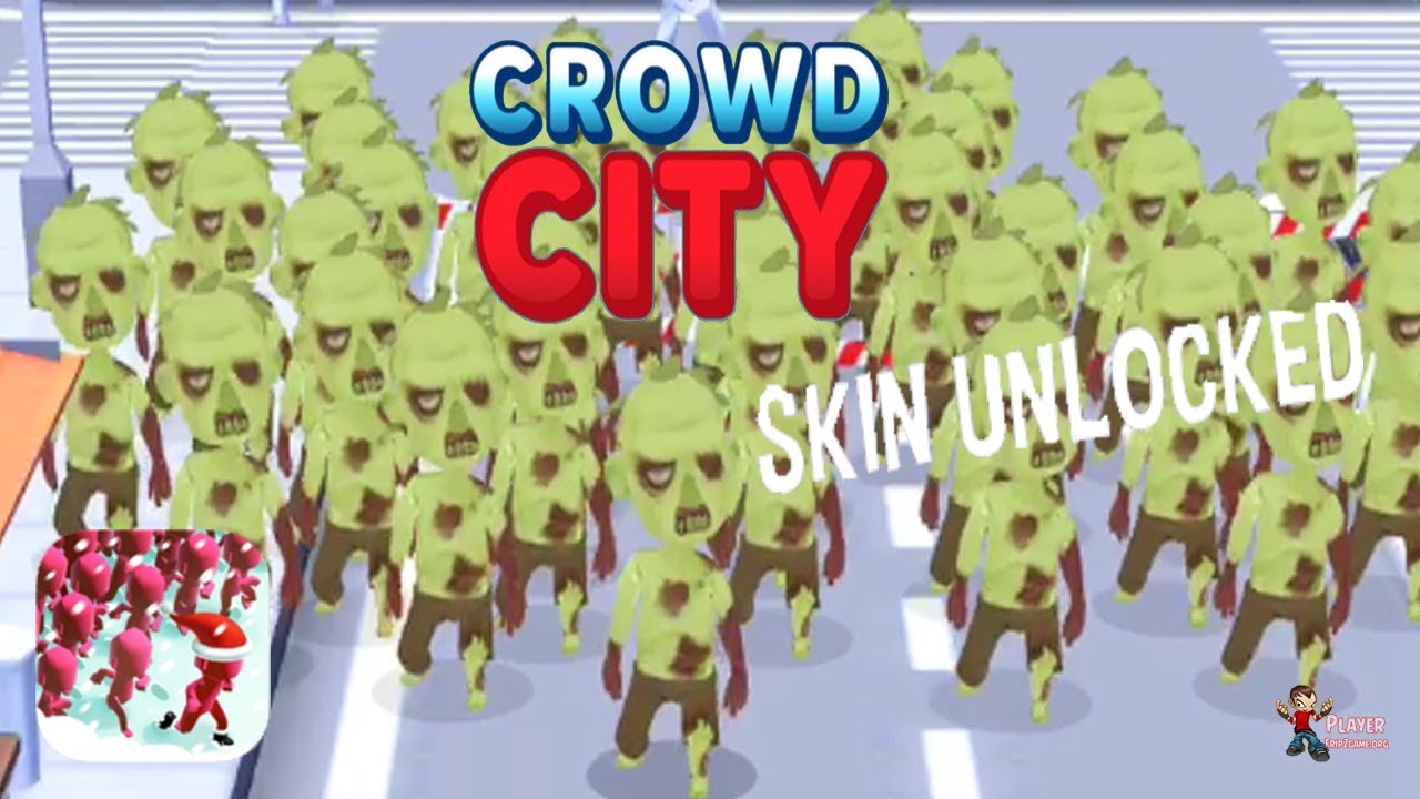 CROWD CITY GAME - UNLOCKED NEW SKINS #7 - ZOMBIE - GAMEPLAY WALKTHROUGH ...