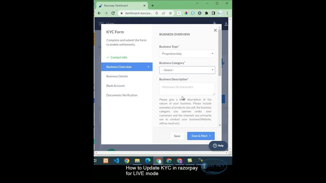How To Update Kyc In Razorpay Account For Live Mode Short Razorpay Coding Youtube