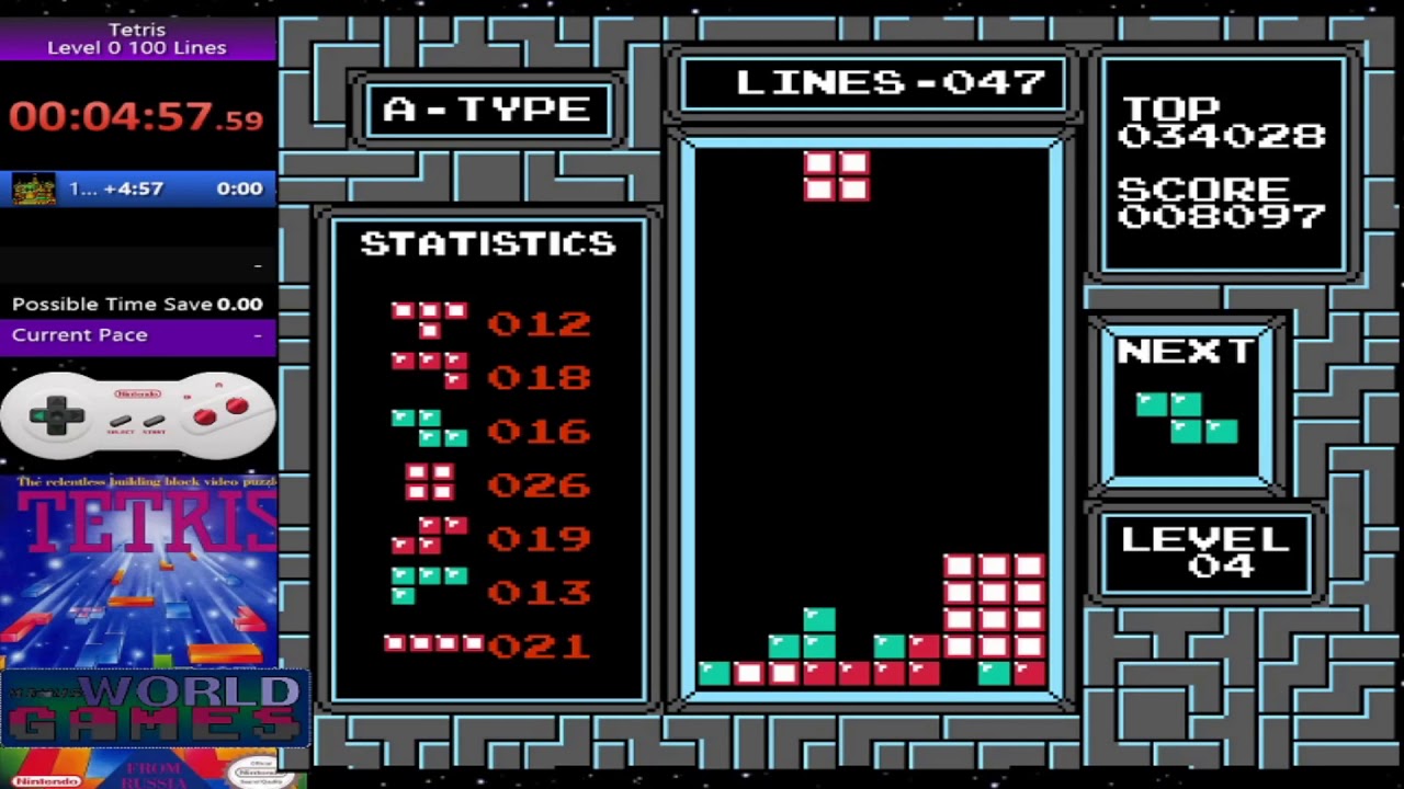Tetris Speedrun Attempt 1 - YouTube