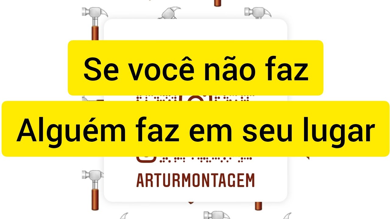 Se você não faz o que tem que ser feito alguém faz em seu lugar - YouTube