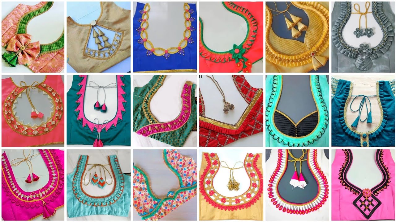 Latest Blouse Designs New Model/latest blouse back neck patch work ...