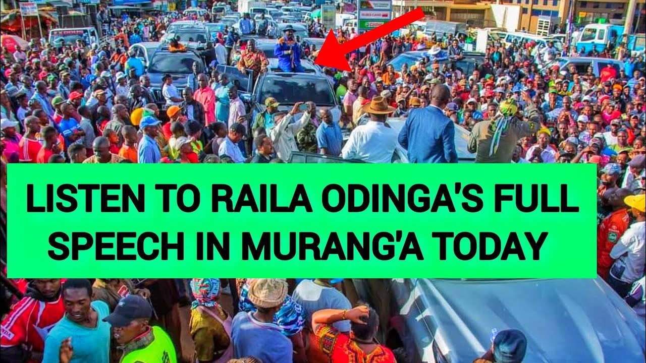 AZIMIO LIVE TODAY IN MURANG'A COUNTY | RAILA FULL SPEECH TODAY #raila # ...