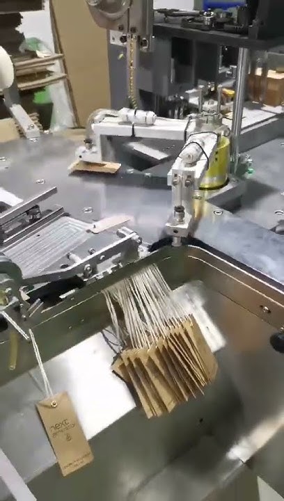 Elastic String Label Paper Air Freshener Garment Hang Tag Stringing Threading Knot Tying Machine ...