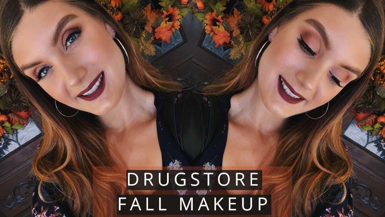 DRUGSTORE AFFORDABLE EASY FALL MAKEUP | HAILEY FUCHS - YouTube