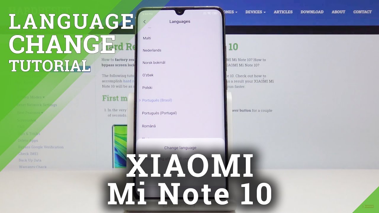 How to Change Language in XIAOMI Mi Note 10 – Language Settings / List ...