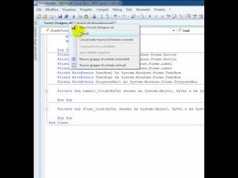 Visual Basic 2008 Tutorial (Ita) Downloader File - YouTube