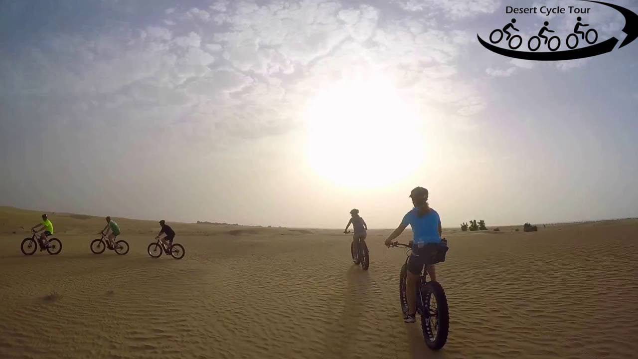 Desert Cycle Tour - team event in the desert of Dubai - YouTube