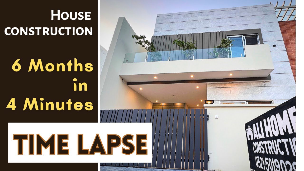 6 months in 4 minutes I Time Lapse house construction process - YouTube