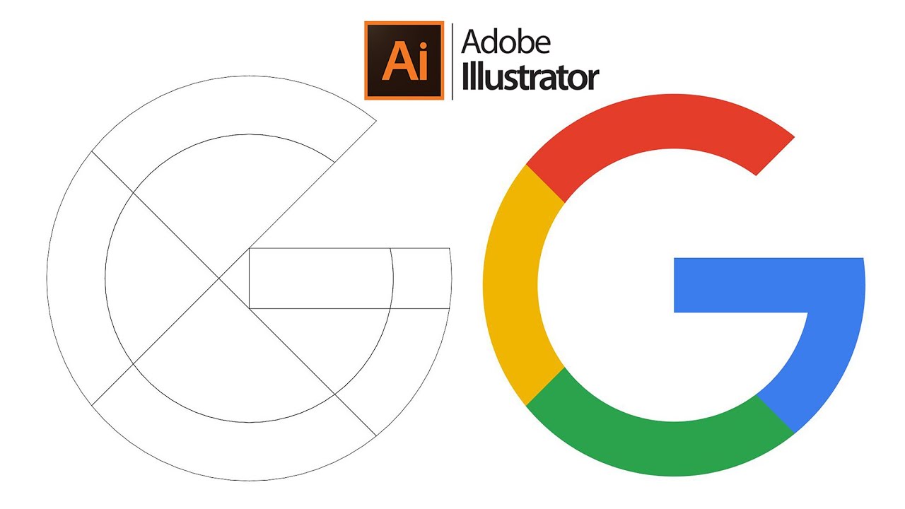 How to create Google 'G' logo in Illustrator - YouTube