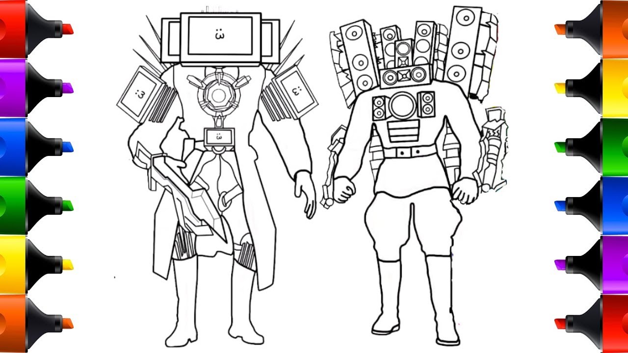 How To Color New Titan TV MAN And Speakerman/Skibidi Toilet New ...