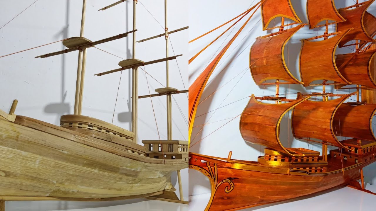 Full proses pembuatan miniatur kapal laut terbesar || 148 - YouTube