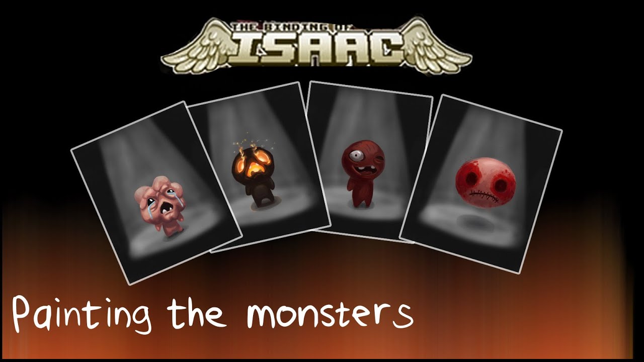Painted some Binding of Isaac monsters - YouTube